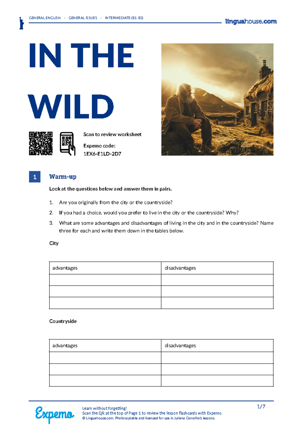 In the wild american english teacher B1 B2 - GENERAL ENGLISH · GENERAL ...