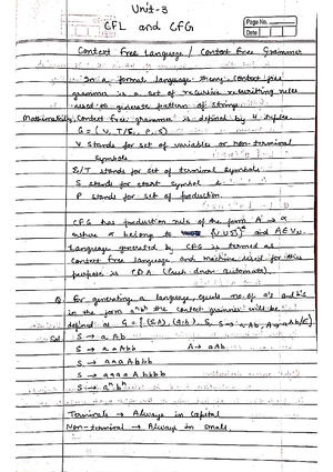 Unit 4,5 - TAFL notes AKTU - Automata And Formal Languages - Studocu