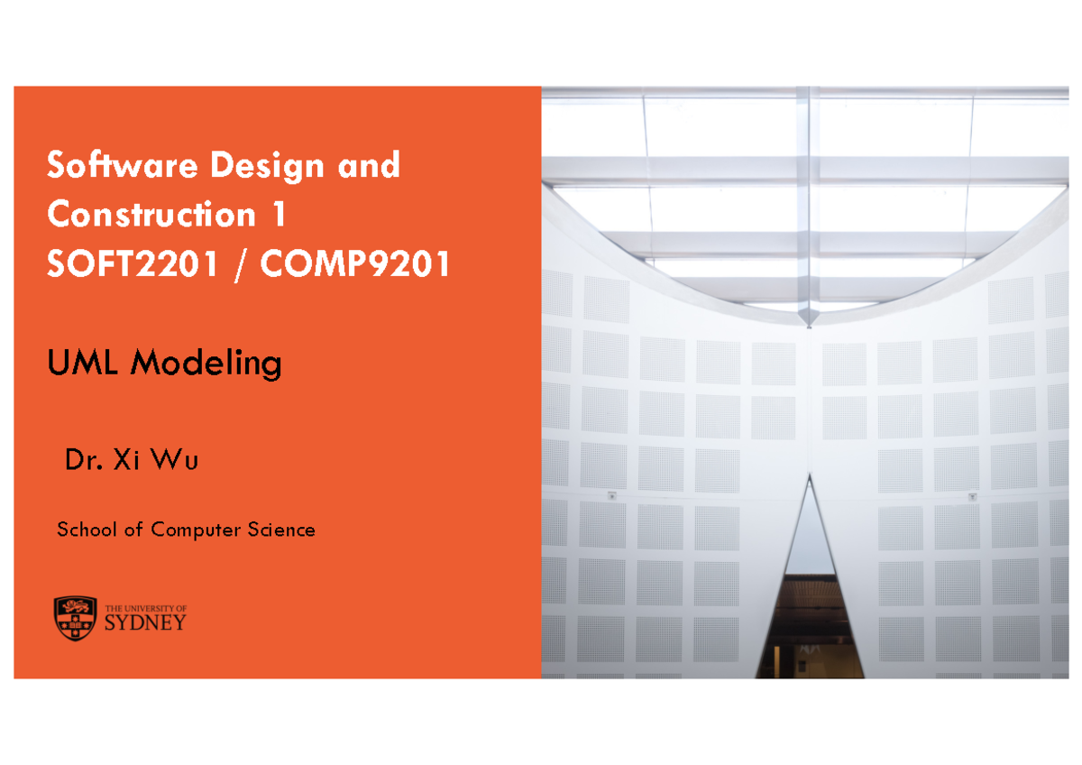 Lecture 3 - 42142 - Software Design and Construction 1 SOFT2201 / COMP ...