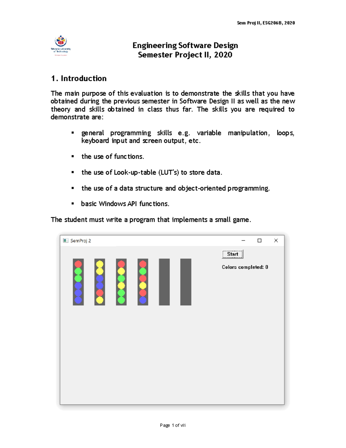 Sem Proj 2020 Sem 2 - It is programming - Engineering Software Design ...