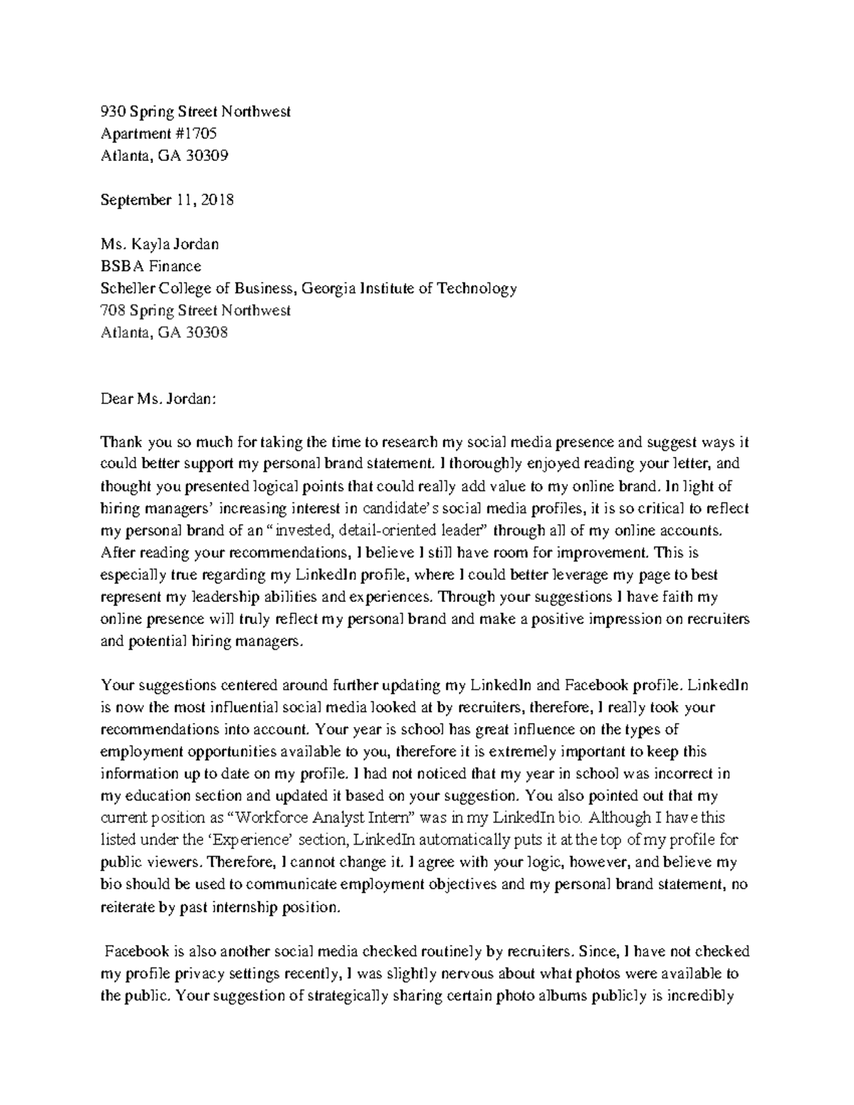 Final Response Letter - 930 Spring Street Northwest Apartment # Atlanta ...