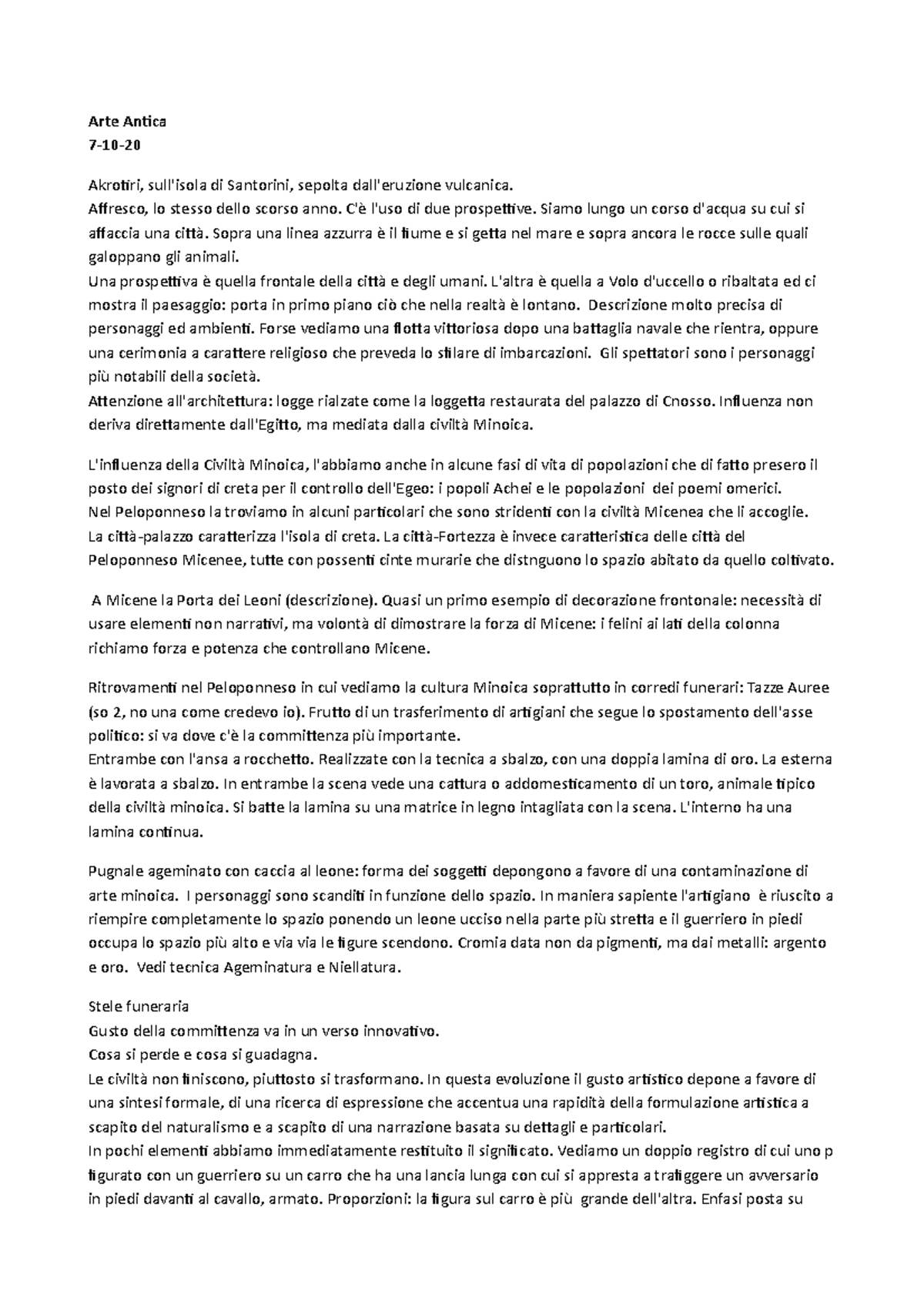 2- Arte Antica 7 - Appunti delle lezioni di Arte Greca della Prof ...