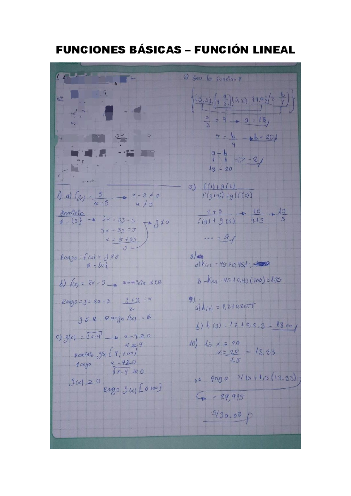 Funciones Básicas - matematicas - FUNCIONES BÁSICAS – FUNCIÓN LINEAL ...