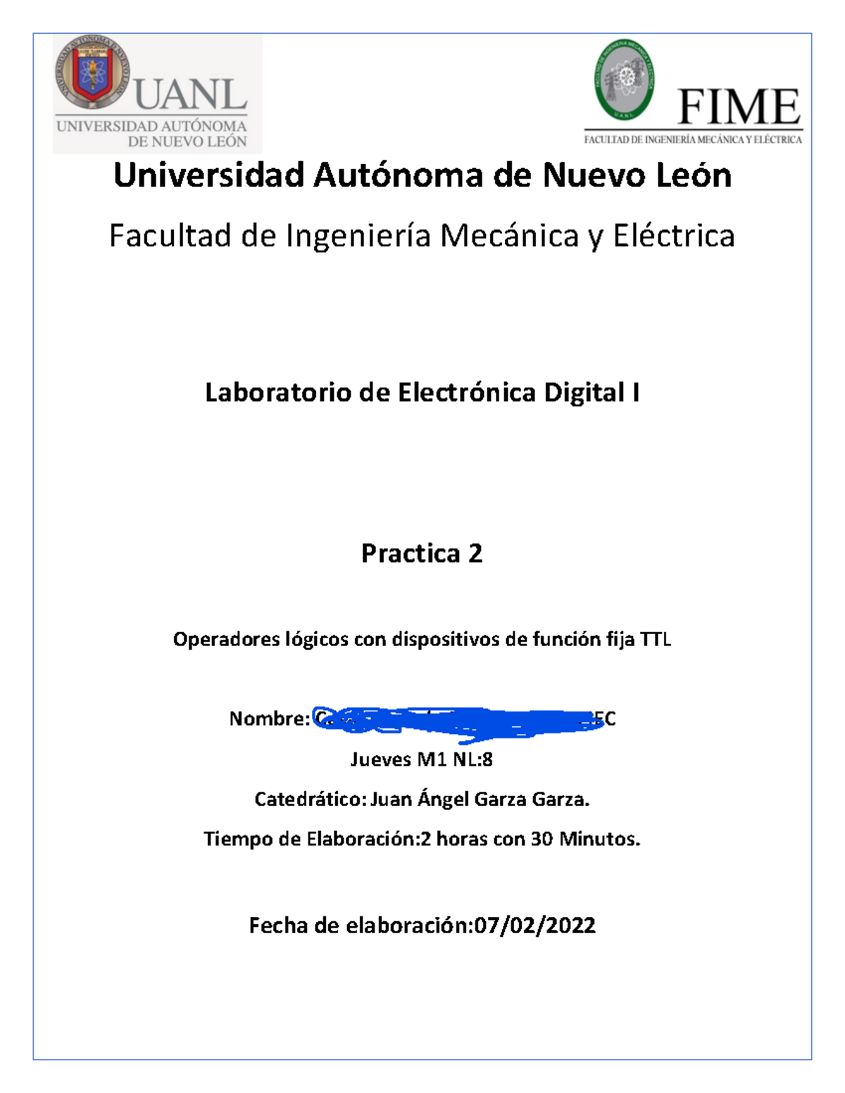 Practica 2 - Operadores lógicos con dispositivos de función fija TTL - Universidad AutÛnoma de ...
