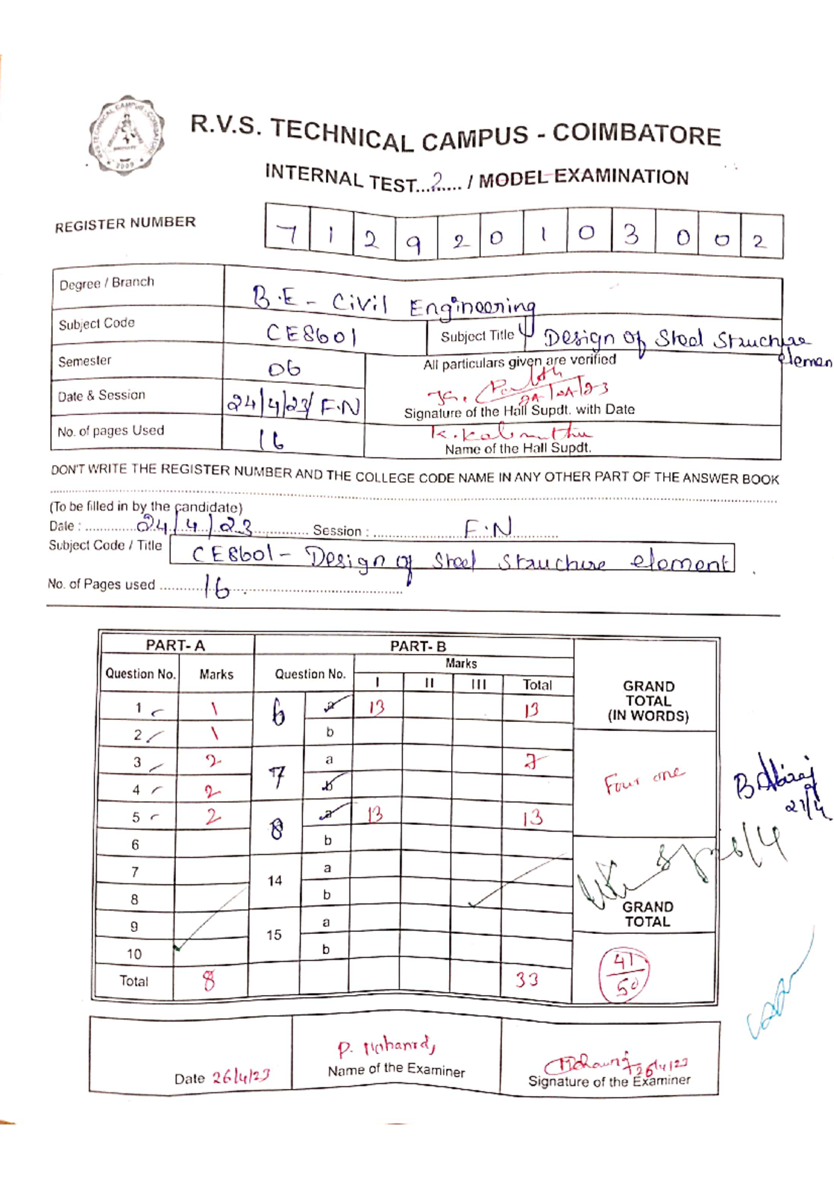 Design and steel structure elements internal paper 2 - CAMPIAS R.V ...