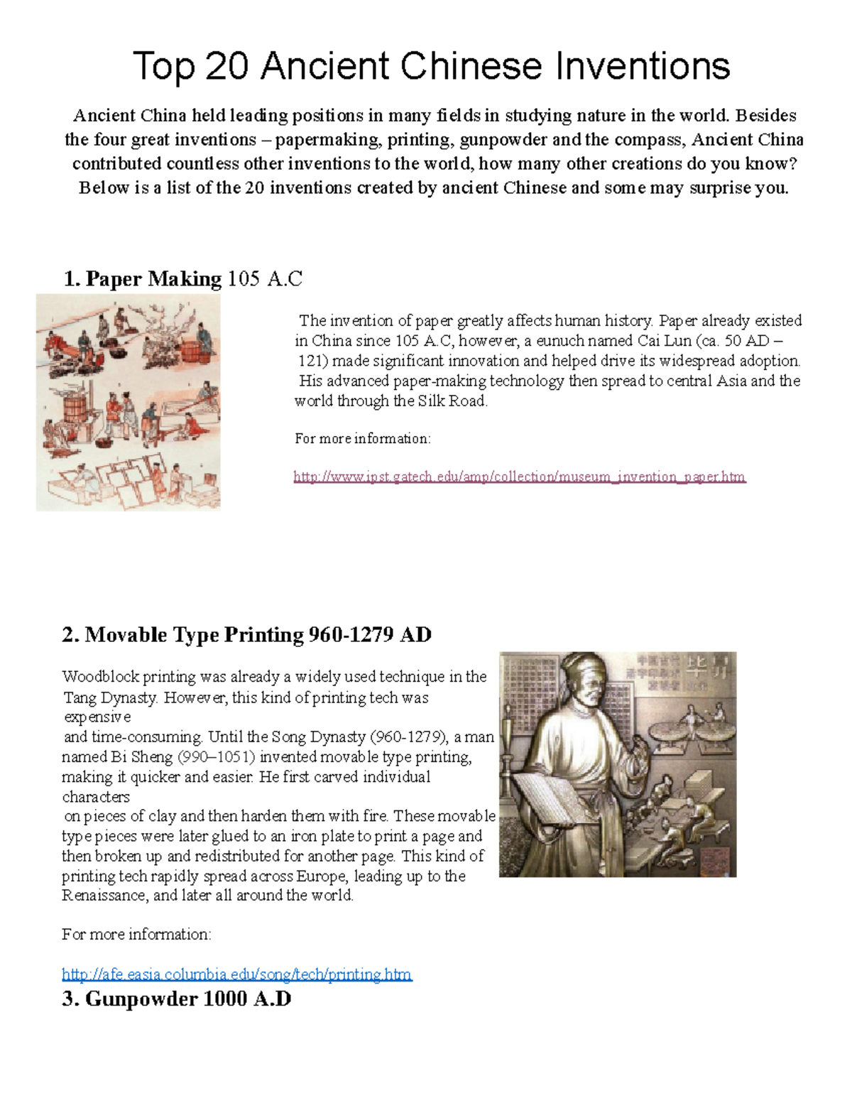 Chinese Inventions pg1-7 - Top 20 Ancient Chinese Inventions Ancient ...