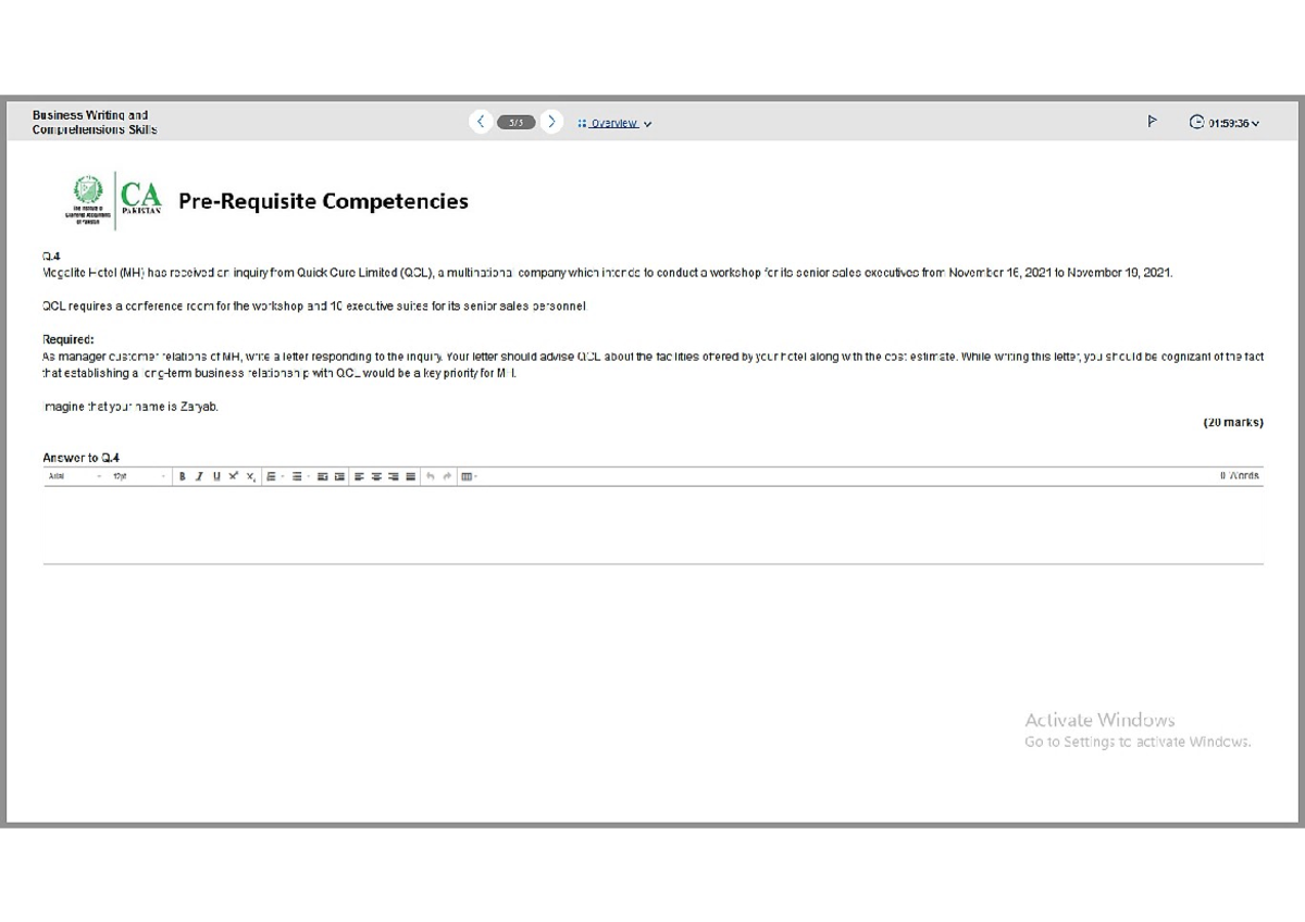 PRC BWCS-2 Model Paper ICAP Official - Bwcs assignment pdf - Studocu