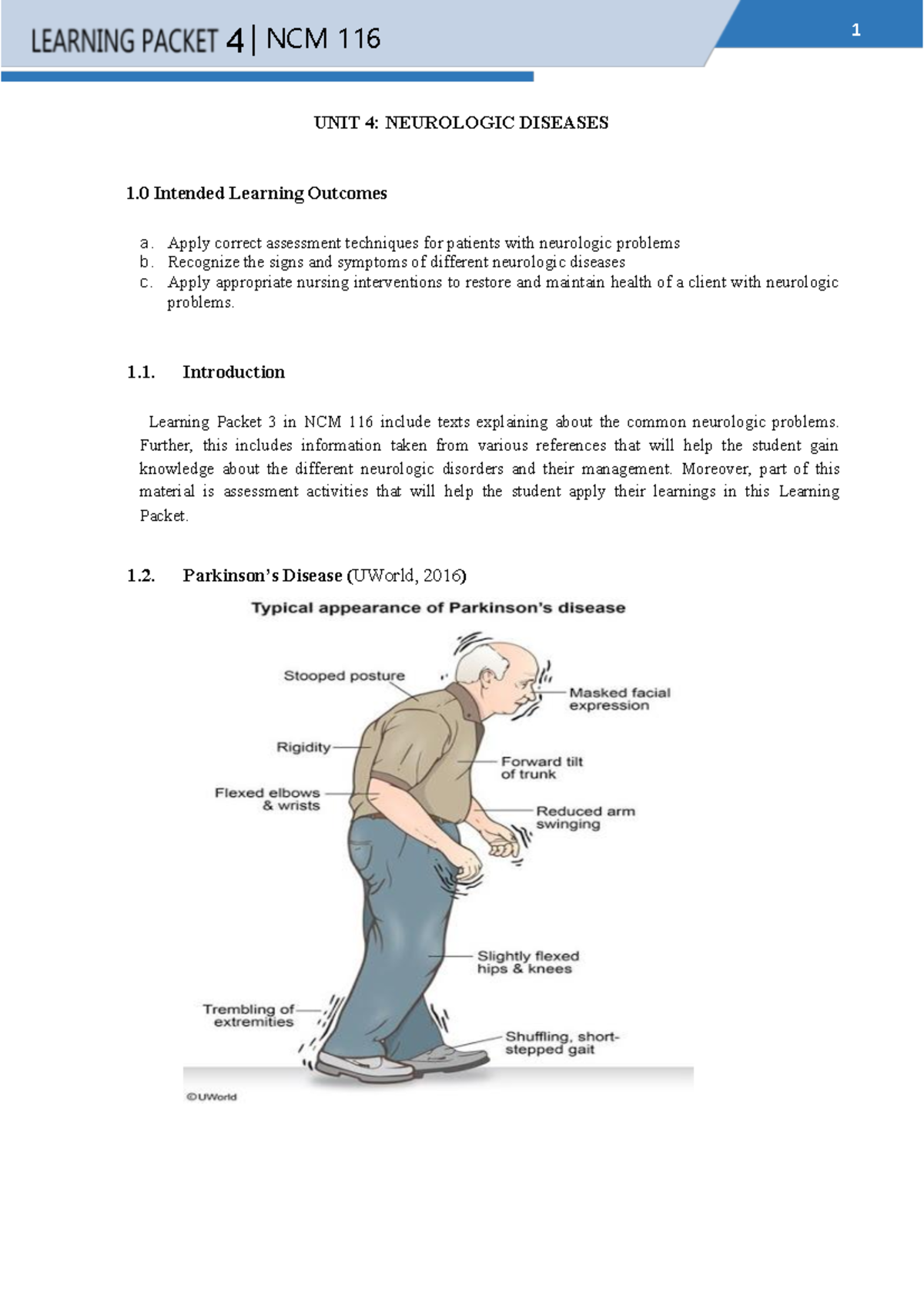 LP4-NCM116-perception-2021 - 4 | NCM 116 UNIT 4: NEUROLOGIC DISEASES 1 ...