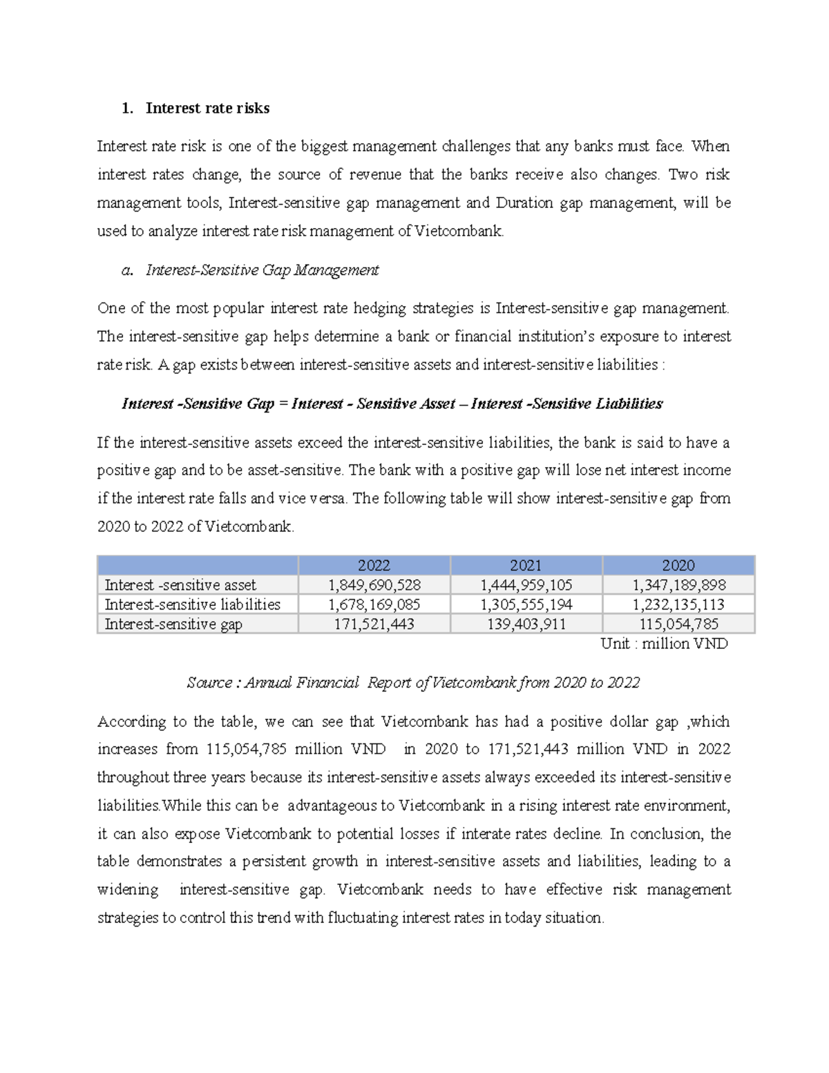 Lê Vân Anh task 3 1 3 - Tiếnh kĩ thụaat - Interest rate risks Interest rate risk is one of the ...