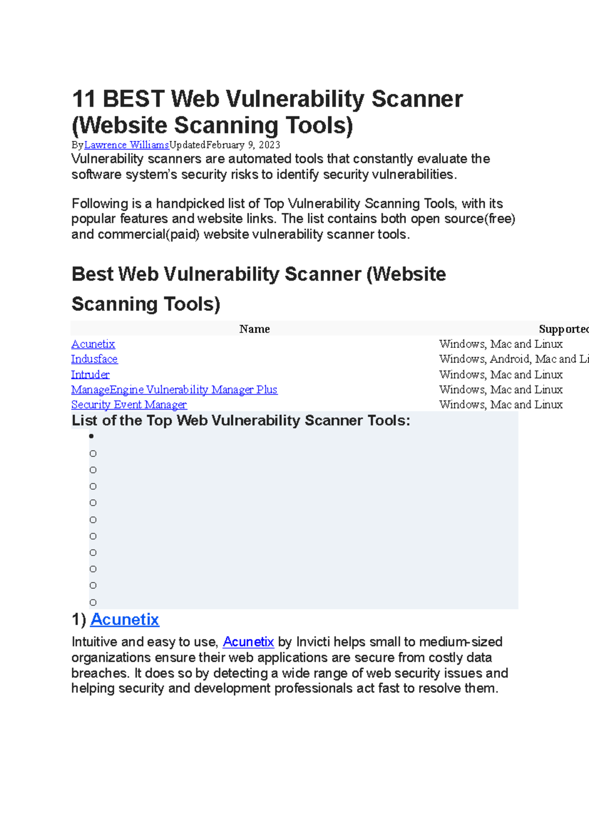 11 BEST Web Vulnerability Scanner - 11 BEST Web Vulnerability Scanner ...