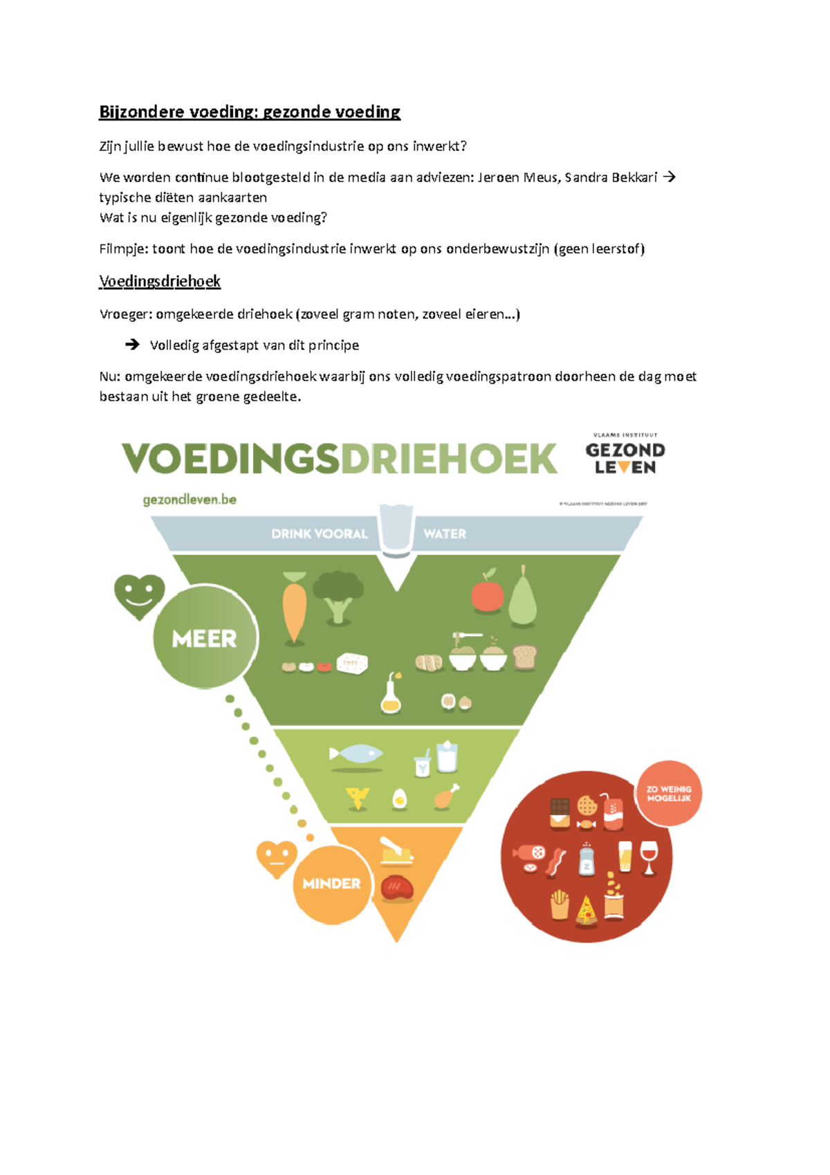 Bijzondere voeding voedingsdriehoek - Bijzondere voeding: gezonde ...