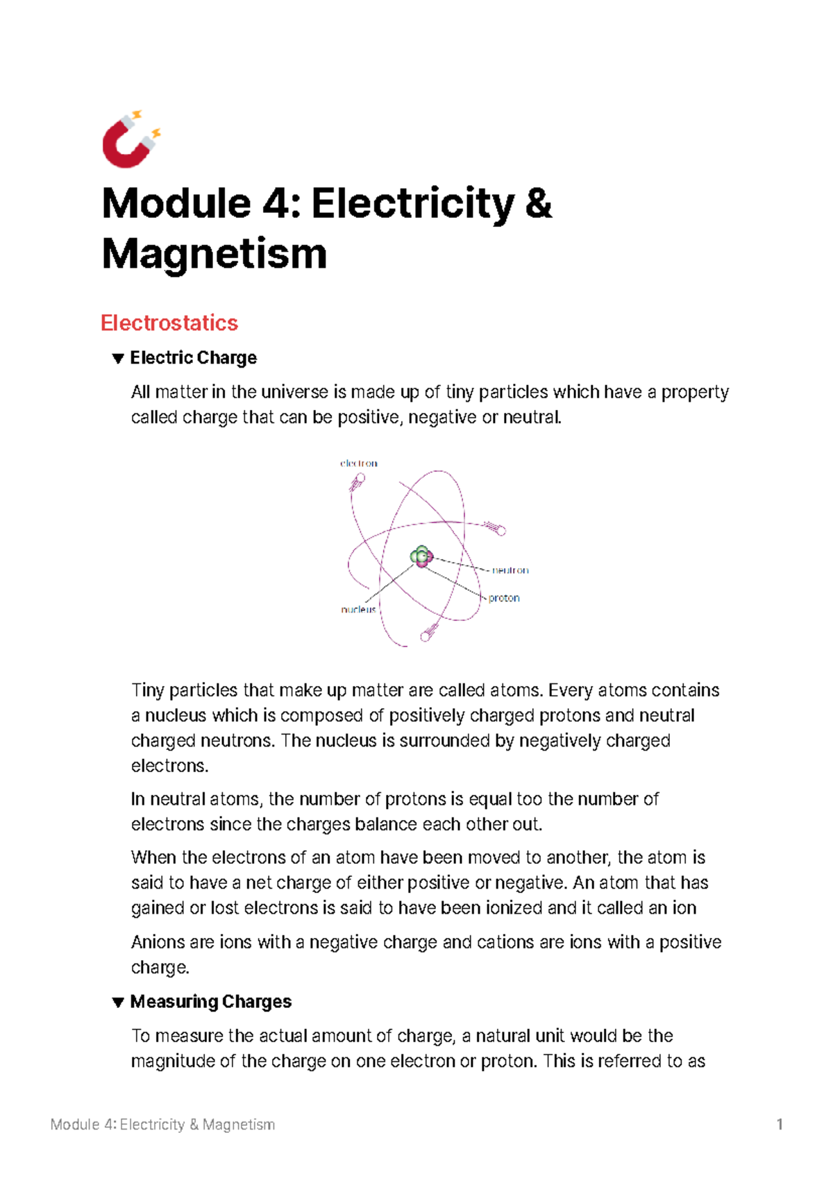 Mod 4 - hysics Year 11 Prelim Notes by module - 🧲 Module 4: Electricity ...
