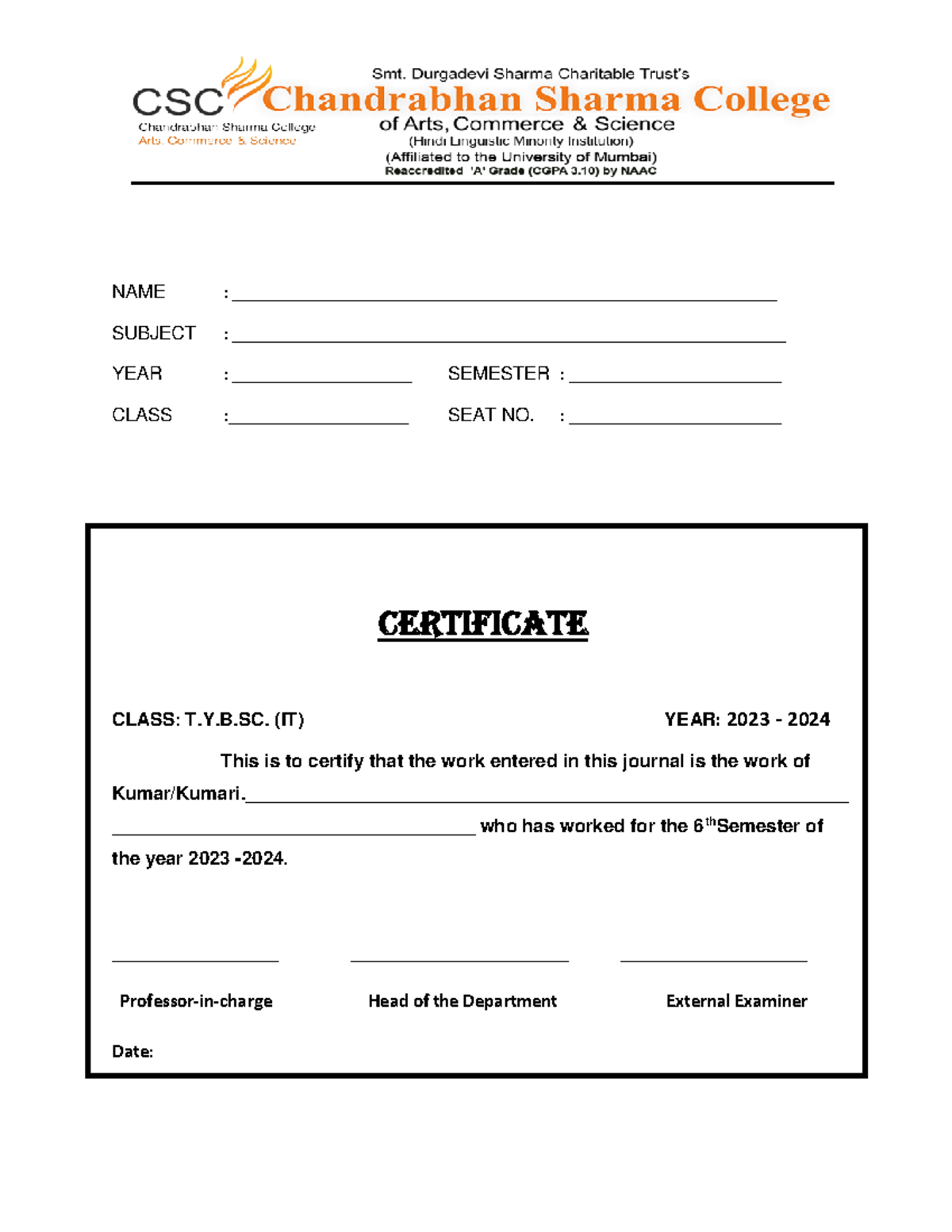 SIC Journal Print - NAME