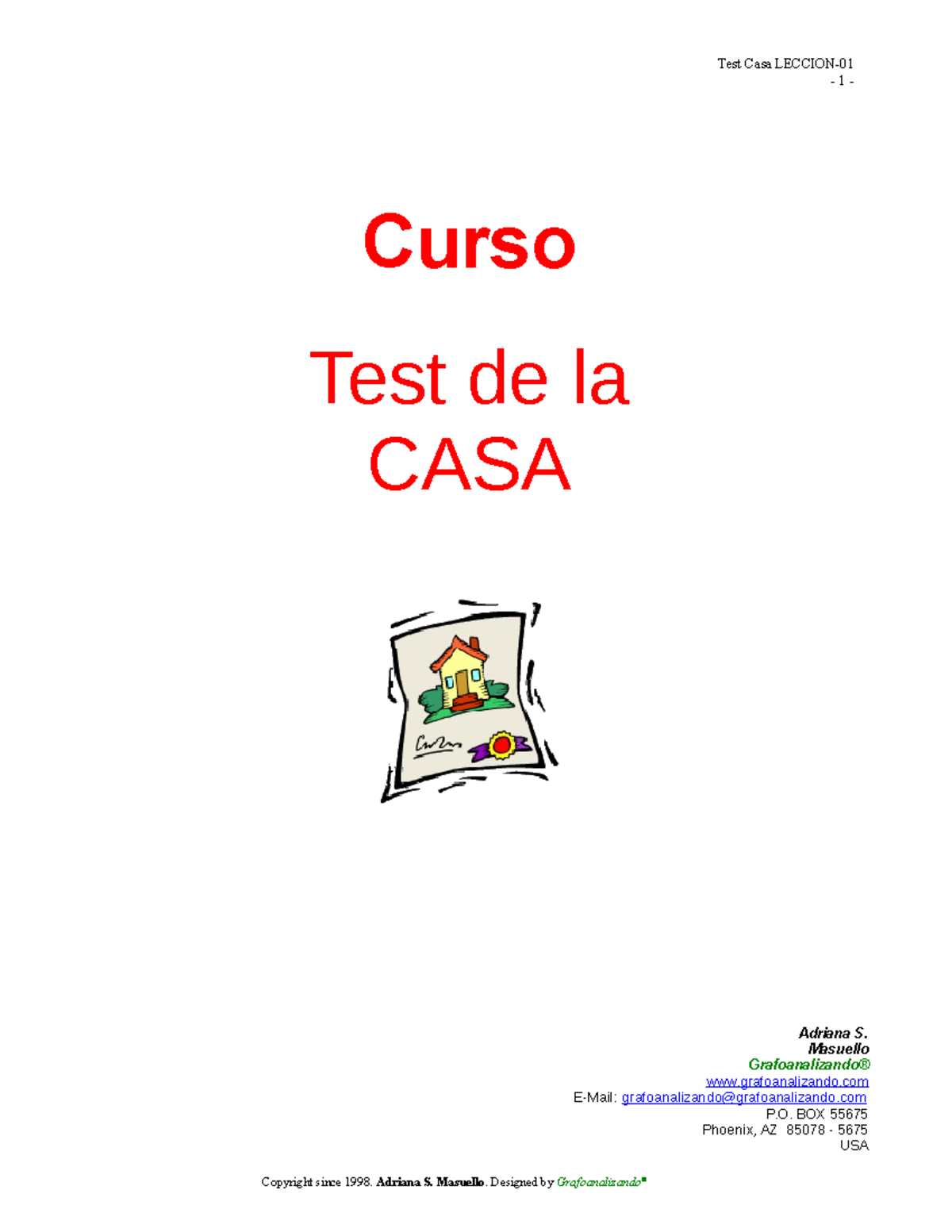 Test proyectivo de la Casa. Evaluación proyectiva - Test Casa LECCION ...
