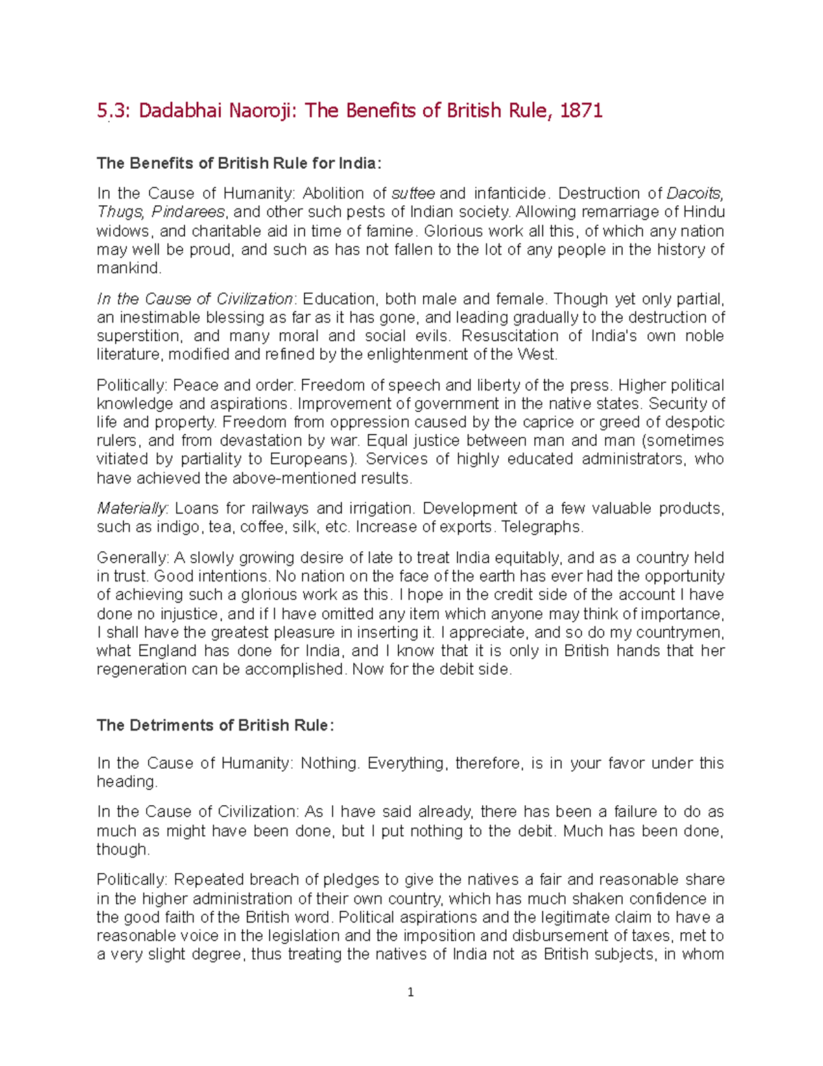 5-3-naoroji-the-benefits-of-british-rule-5-dadabhai-naoroji-the