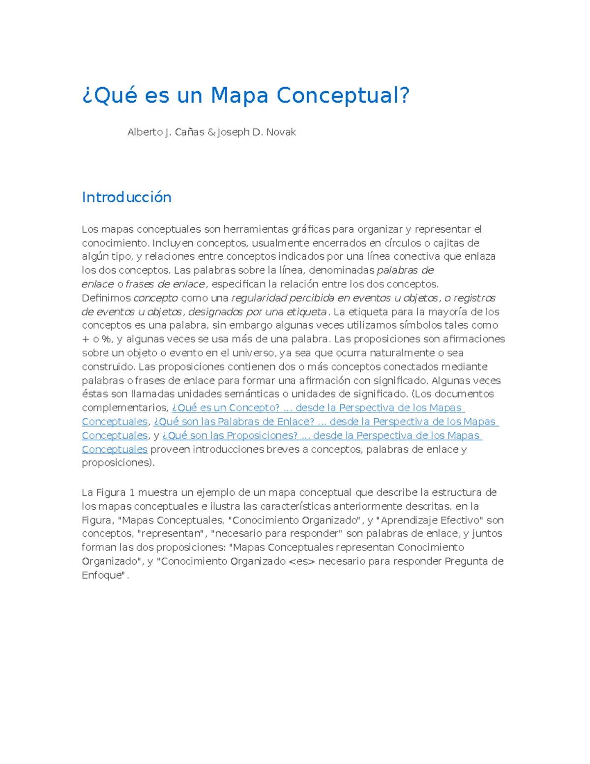 Qué es un Mapa Conceptual - ¿Qué es un Mapa Conceptual? Alberto J ...