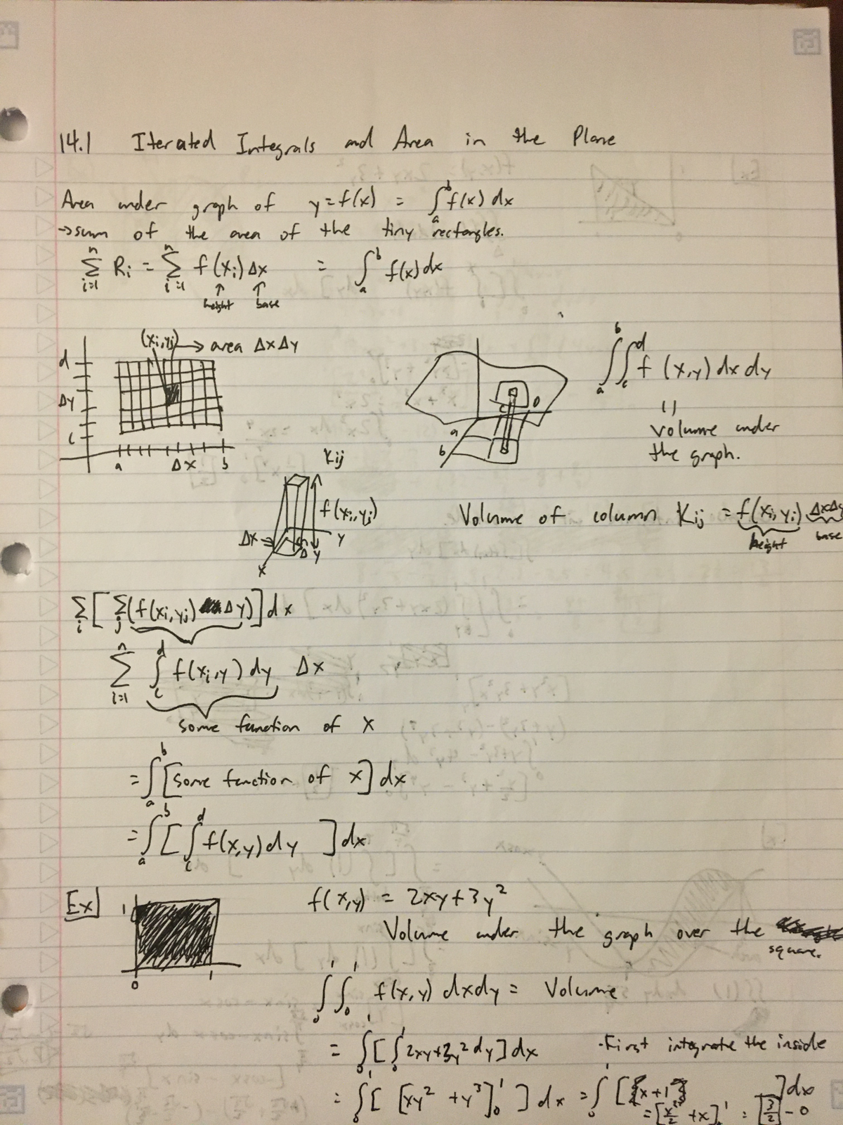 14.1 Iterated Integrals and Area in the Plane - MAT 203 - Studocu