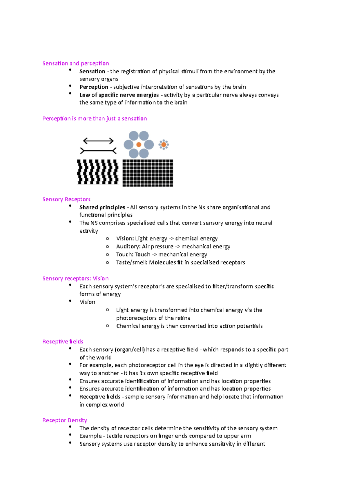 Hearing - Notes taken from class with extra detail added to aid ...