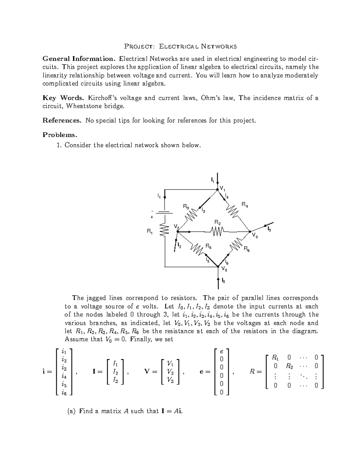 Eleceng - Project: Electrical Networks General Information. Electrical ...