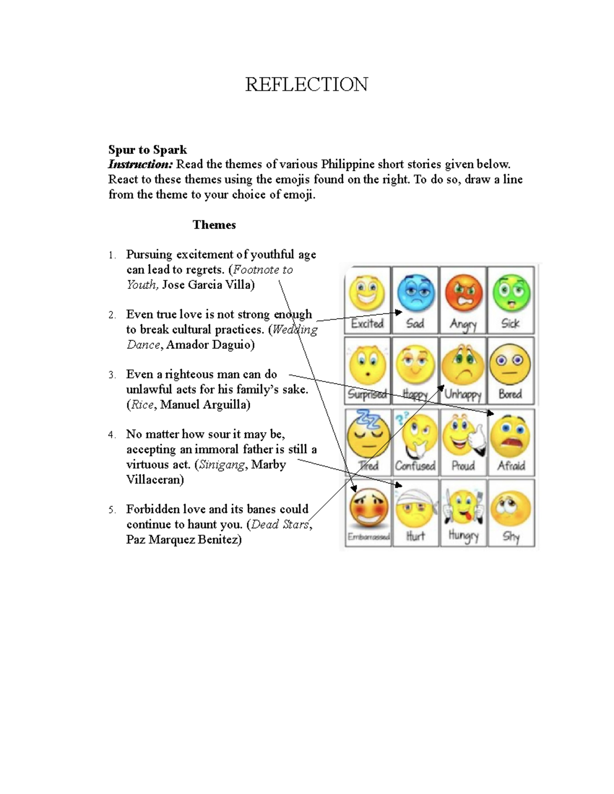Elements of Faith Love Time and Dr. Lazaro Activities - REFLECTION Spur ...