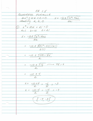 Review ch 1 - Study material with practice problems. - Math 1314-L01 ...
