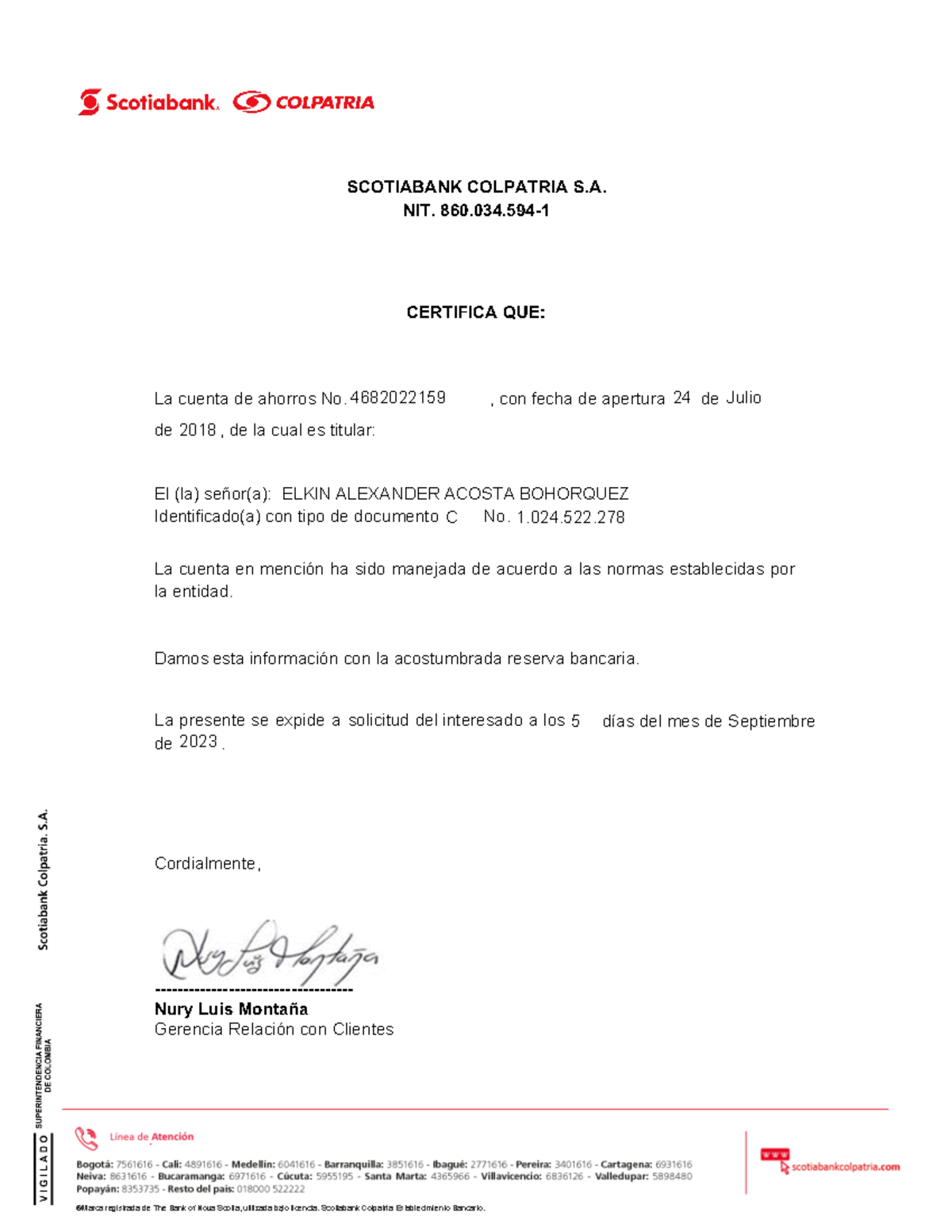 Referencia Product 2023-09-05 2159 - SCOTIABANK COLPATRIA S. NIT. 860. ...