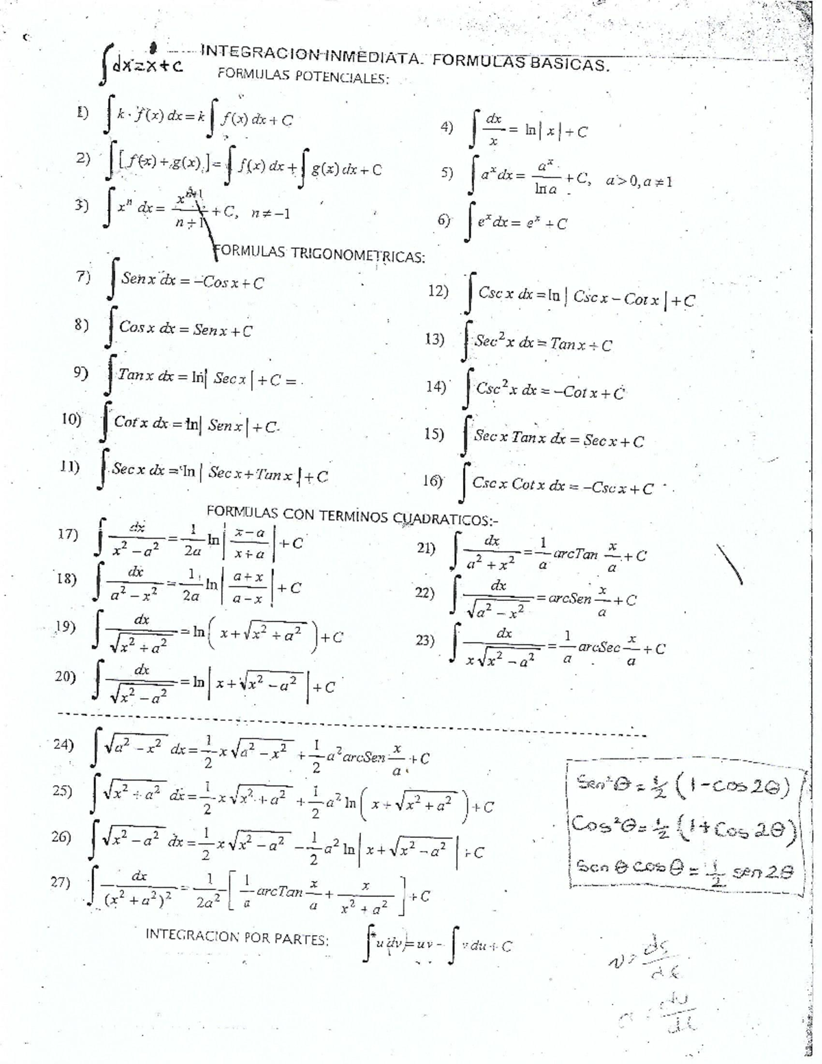 Integrales - Matematicas Avanzadas - Studocu