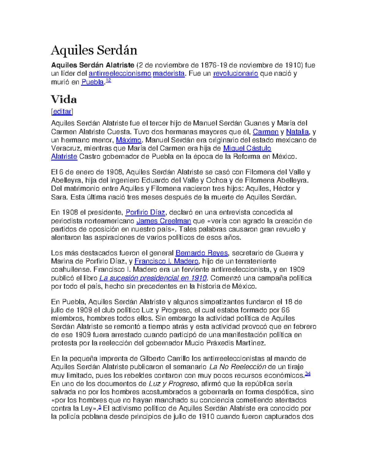 Aquiles Serdan - Aquiles Serdán Aquiles Serdán Alatriste (2 de ...