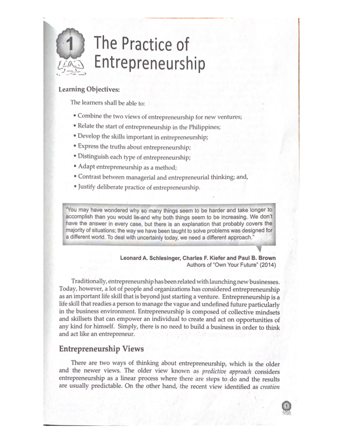 Chapter 1- Entrep mind - Chap 1 - Entrepreneurial Mind - Studocu