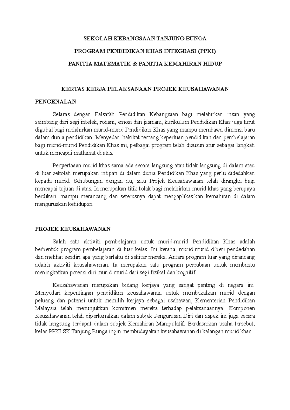 Pdfslide untuk laporan kertas kerja - SEKOLAH KEBANGSAAN TANJUNG BUNGA ...