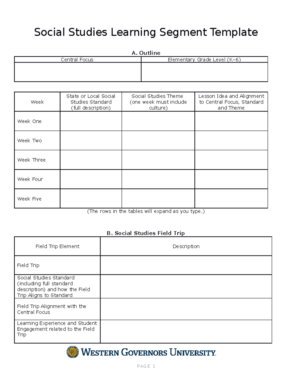 C104 Lesson Plan Template - Social Studies Learning Segment Template A ...