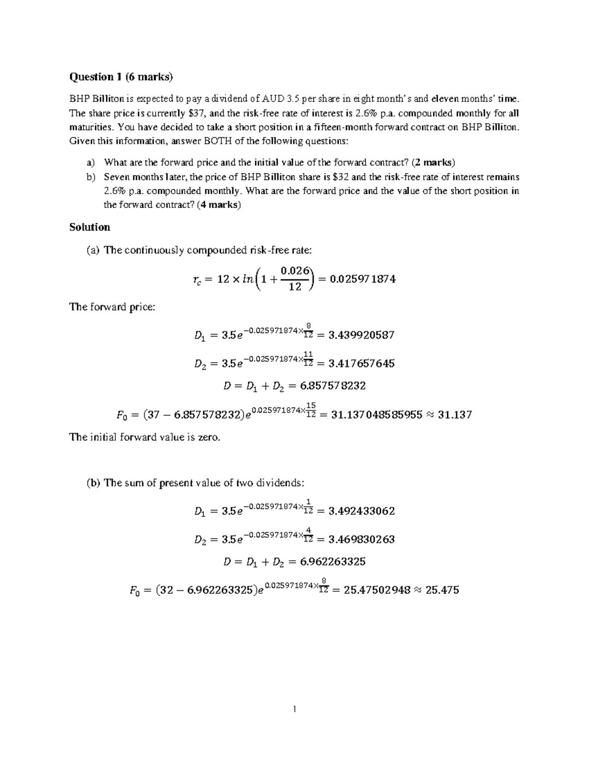 Exam 23 April 2019, questions and answers - Warning: TT: undefined function: 32 Question 1 (6 ...
