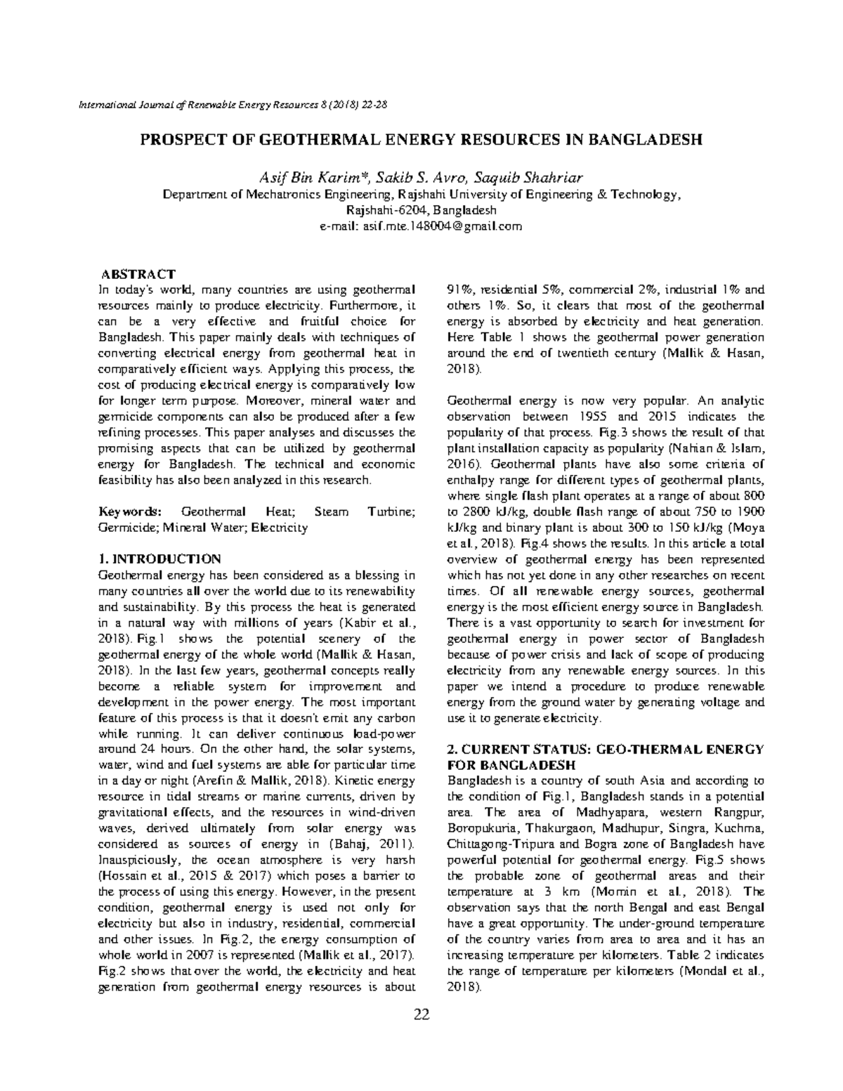 Promising Aspects OF Geothermal Energy Resources IN Bangladesh ...