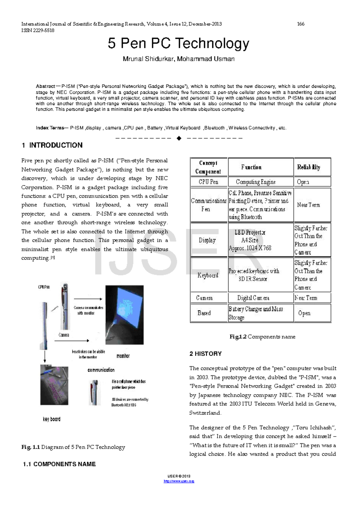 5 pen pc technology - Gggnni - ISSN 2229- IJSER © 2013 5 Pen PC ...