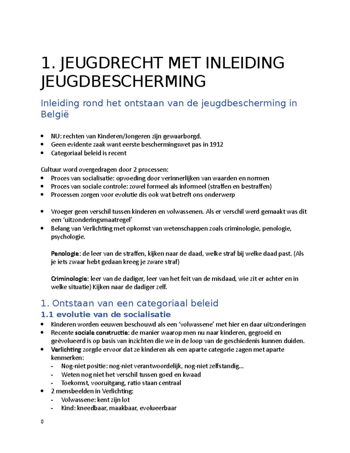 Samenvatting jeugdrecht - Jeugdbescherming en inleiding Jeugdrecht ...