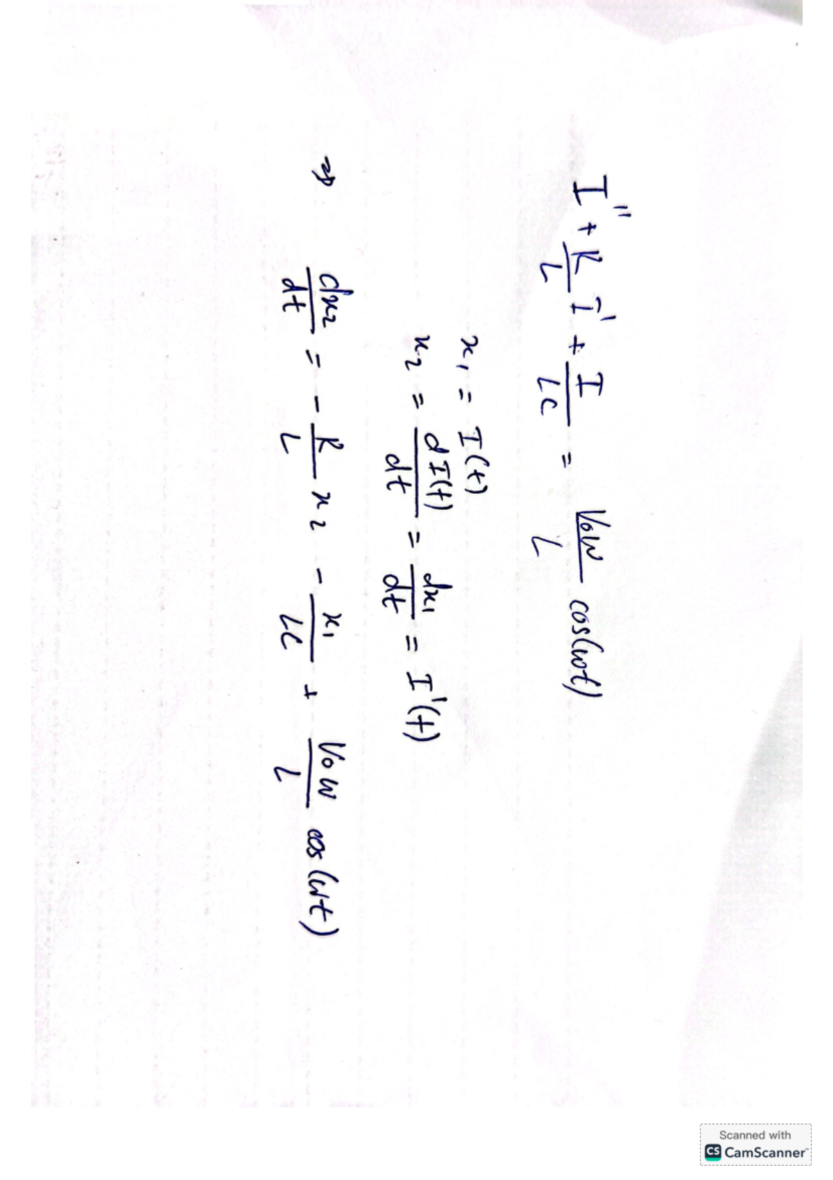 Cam Scanner 10-02-2024 23 - HSC4011 - I" + I R I' 4 I = Vow cos(wt) LC ...