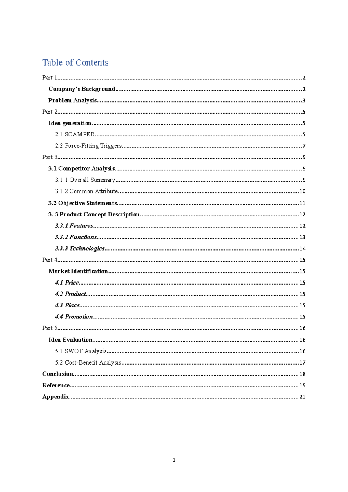 CRI Individual Assignment Asia Pacific University - Table of Contents ...