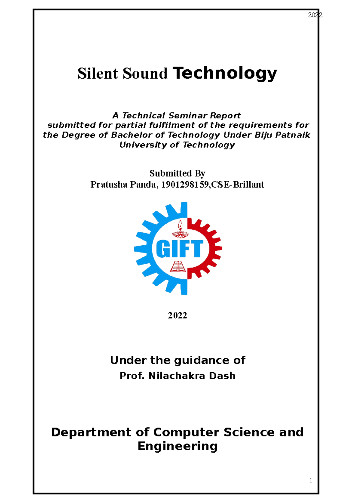Seminar report - Silent Sound Technology A Technical Seminar Report ...