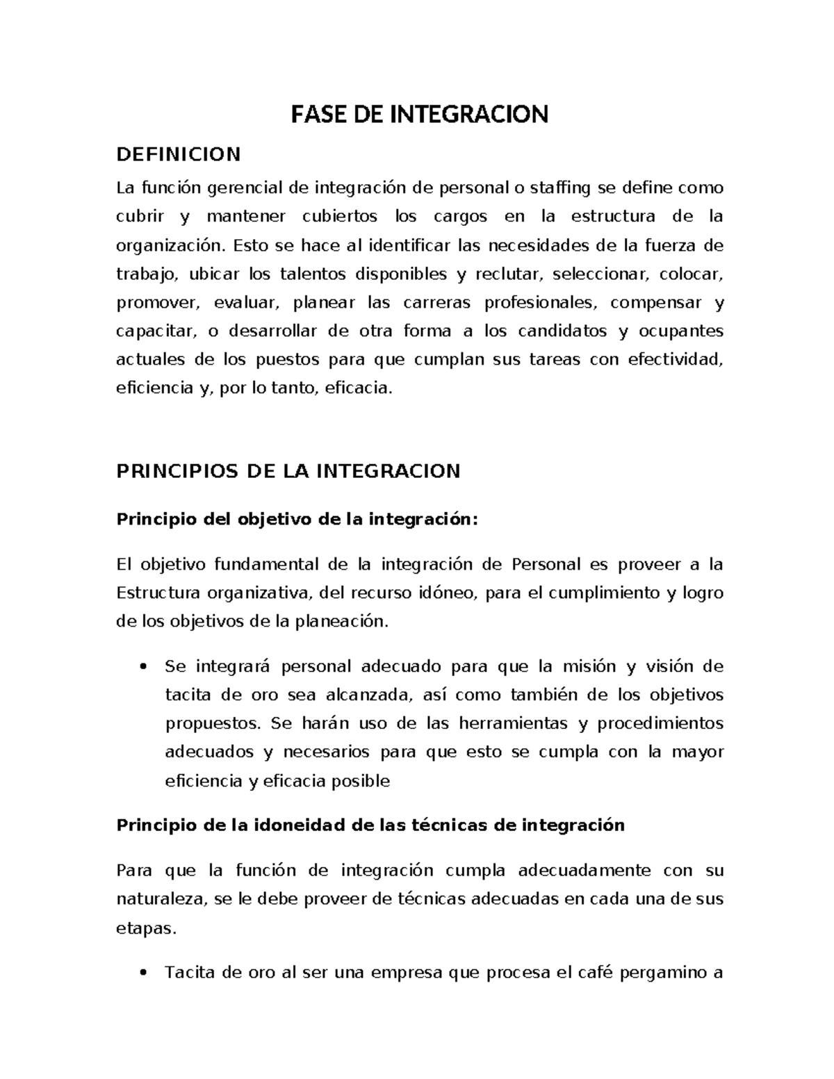 FASE DE Integracion - investigacion - FASE DE INTEGRACION DEFINICION La ...
