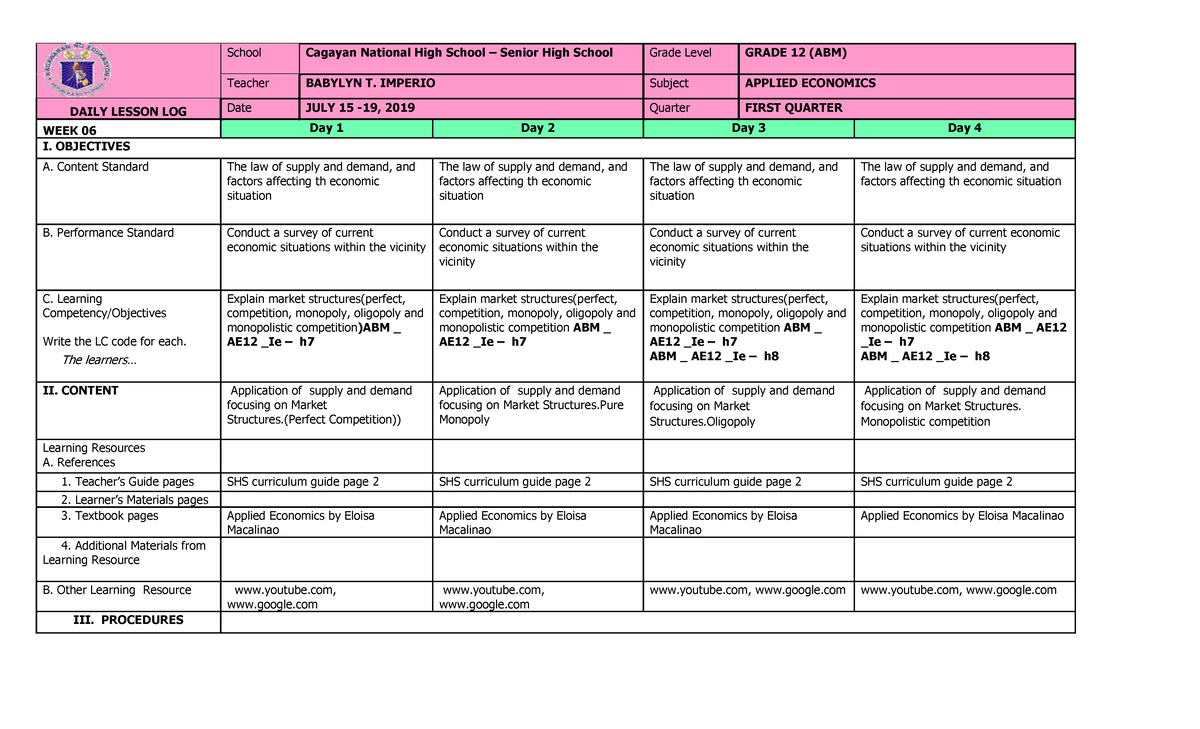 Math 1O Learning Activity Sheet - School Cagayan National High School ...