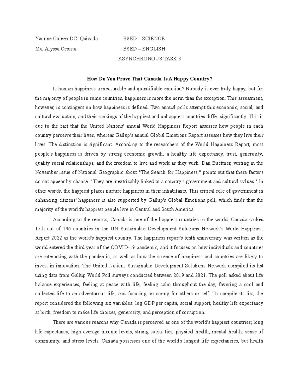 Contemp- Research - Yvonne Coleen DC. Quizada BSED – SCIENCE Ma. Alyssa ...