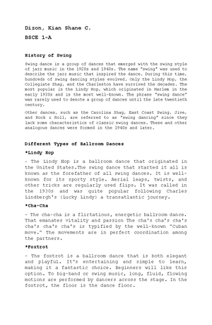 Classification of Materials, Dizon Kian Shane C - Name: Dizon, Kian ...