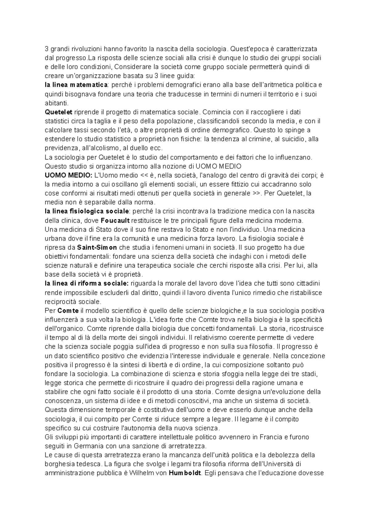 Scoperta società - Appunti - 3 grandi rivoluzioni hanno favorito la ...