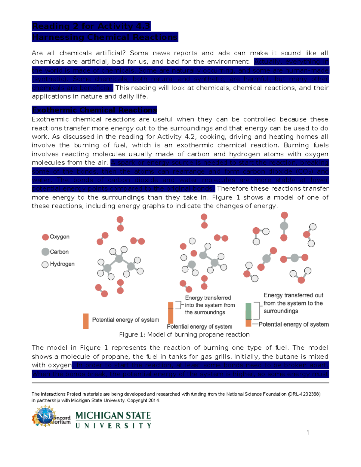 Activity 4.3 - Reading 2 Harnessing chemical reactions (public ...