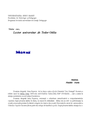 Anamneza completata Exemplu - ANAMNEZA I. DATE DE IDENTIFICARE – Nume ...