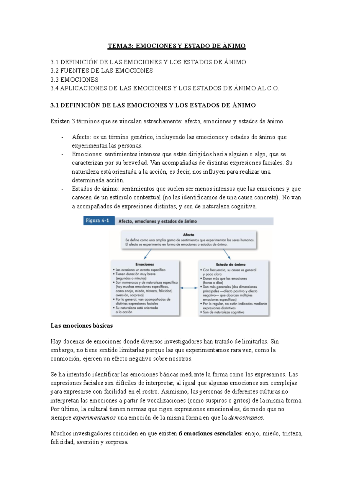 Tema 3 Comportamiento organizativo - TEMA 3: EMOCIONES Y ESTADO DE ...