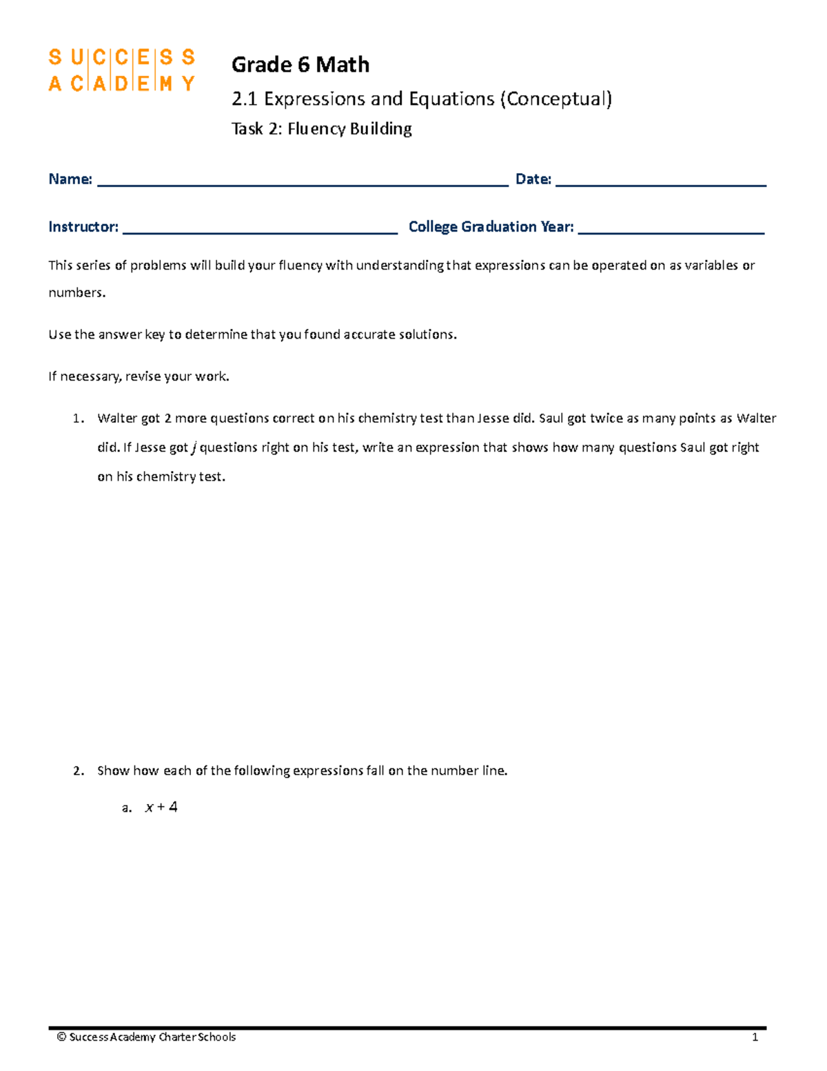 Mary-Sydney Gbizie - Math Principles 6 Sequence 2.1 Task 2 Fluency ...
