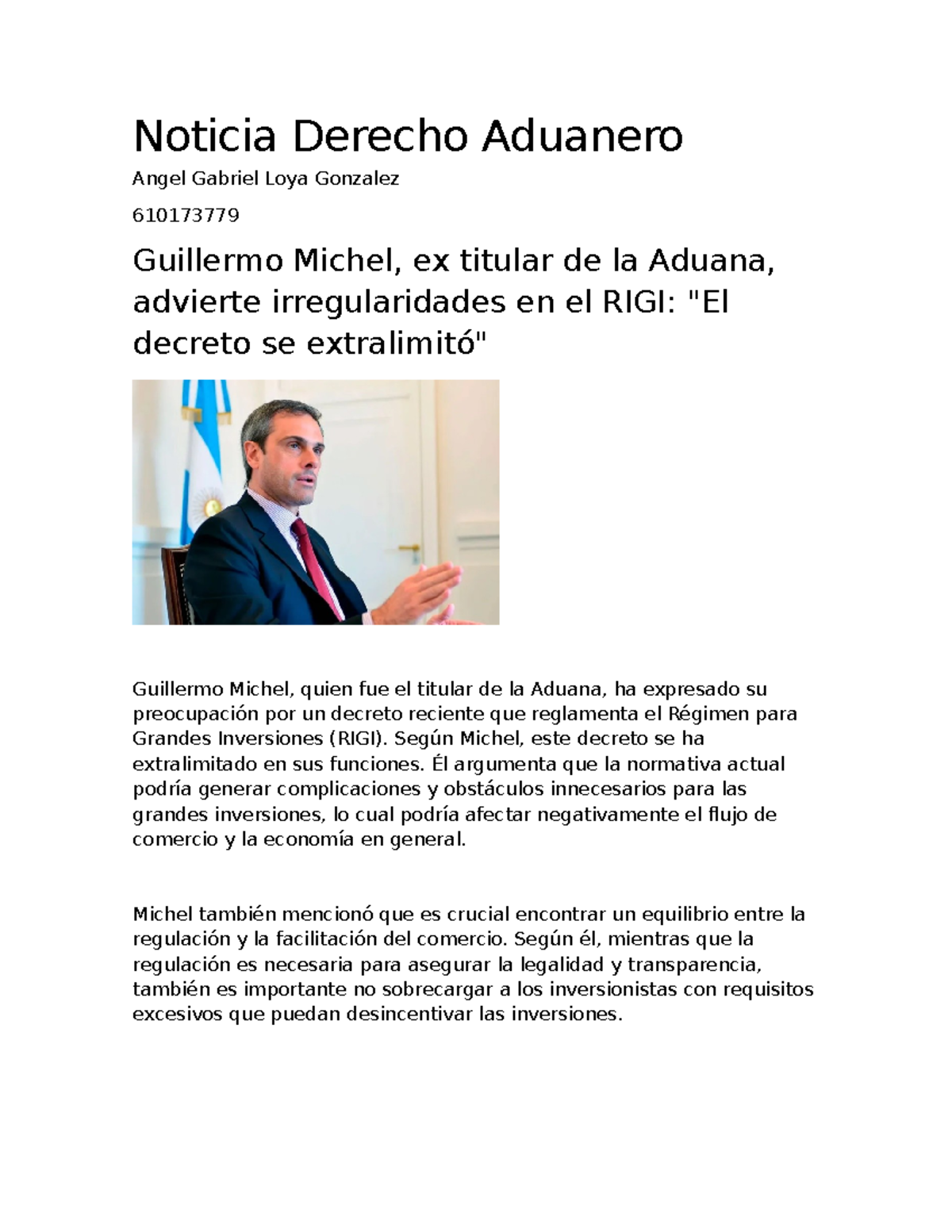Noticia Derecho Aduanero - Noticia Derecho Aduanero Angel Gabriel Loya ...