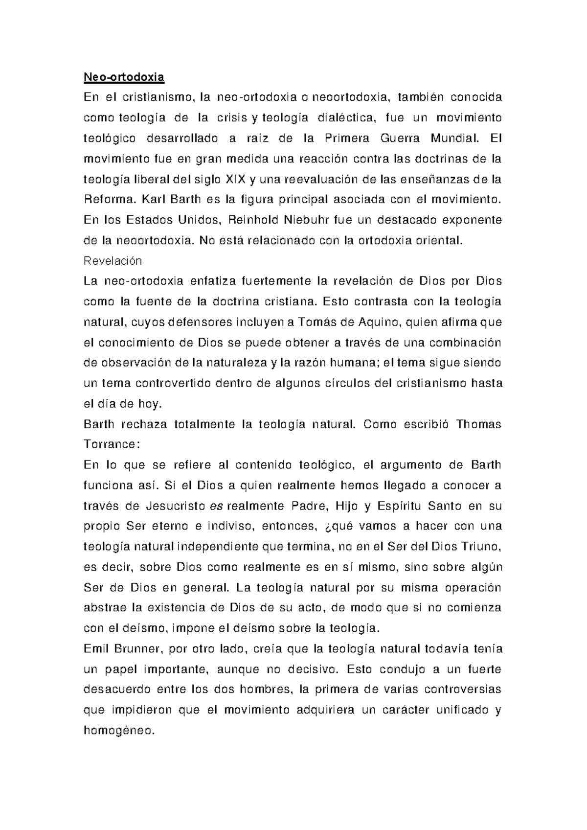 Neo ortodoxia religion - Neo-ortodoxia En el cristianismo, la neo ...