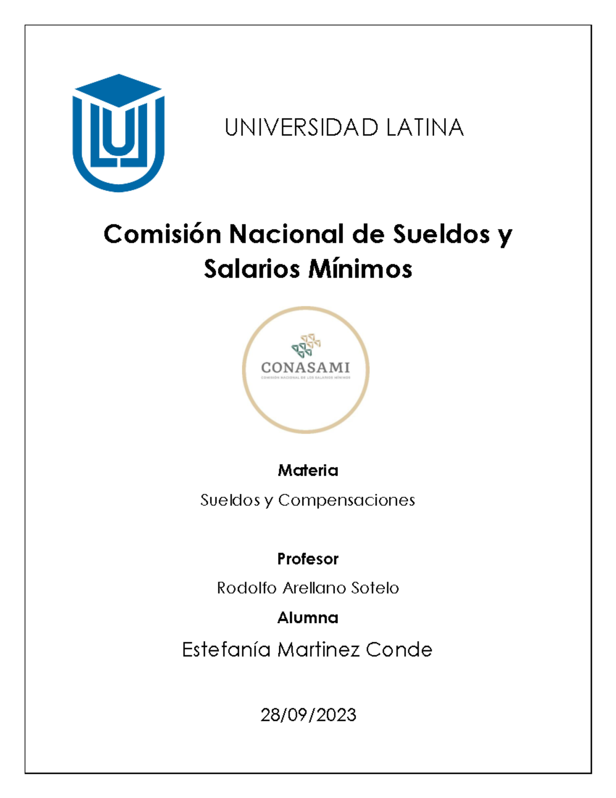 01-10-23 Conasami - UNIVERSIDAD LATINA Comisión Nacional de Sueldos y ...